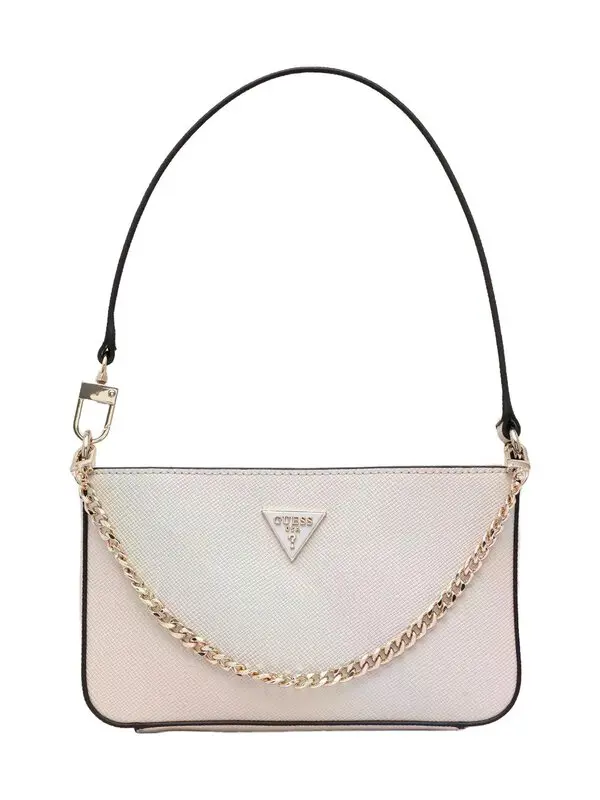 Guess Logo-plaque Tote Bag With Chain Strap - Neutrals