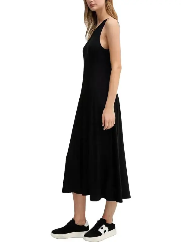 Dkny Keyhole Ribbed Dress - Black