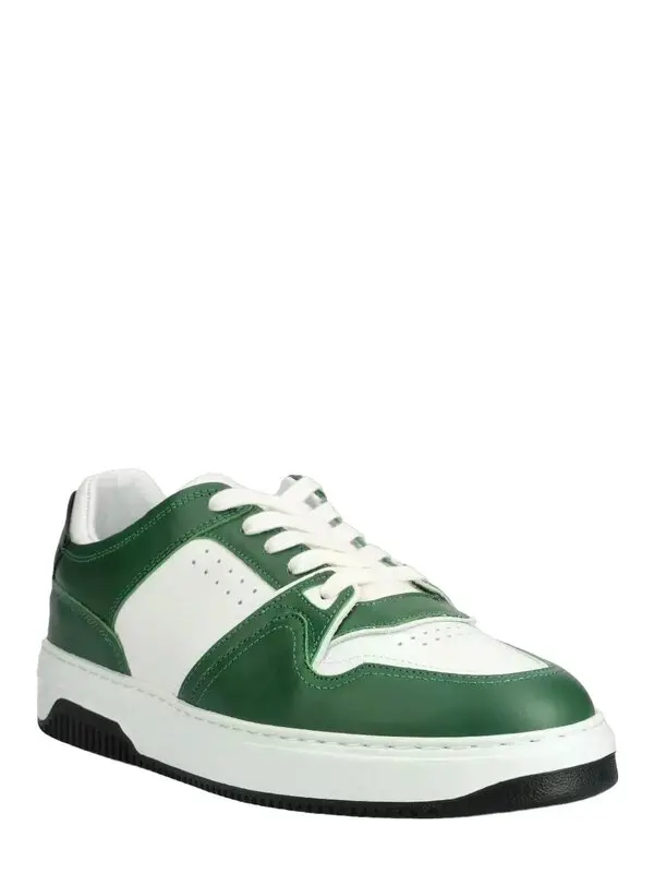 SUMMERY COPENHAGEN Panelled Leather Sneakers - White