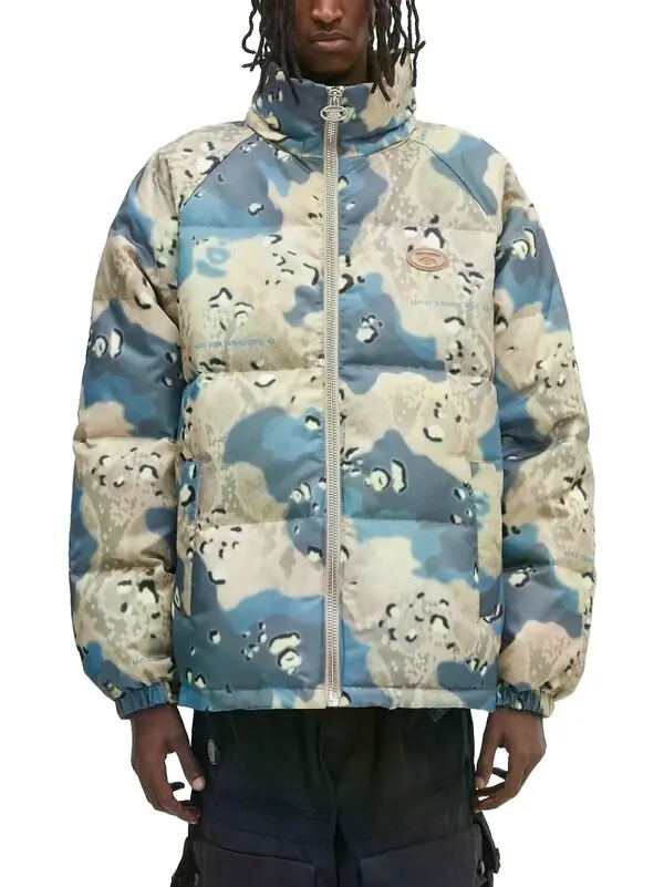 AAPE BY *A BATHING APE® Hooded Puffer Jacket - Blue