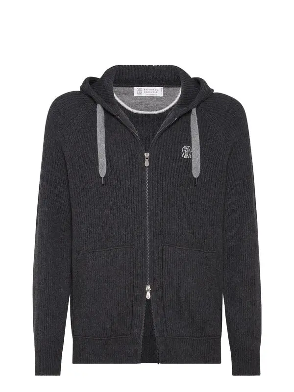 Brunello Cucinelli Sweatshirt With Logo - Charcoal