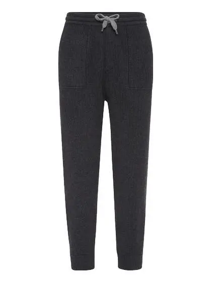 Brunello Cucinelli Knit Joggers - Charcoal
