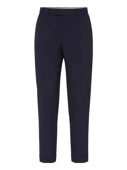Brunello Cucinelli Formal Fit Trousers - Navy Blue