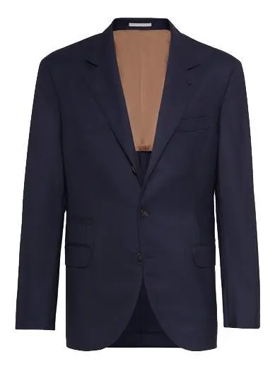 Brunello Cucinelli Houndstooth Blazer - Navy Blue