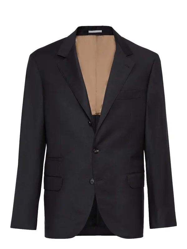 Brunello Cucinelli Twill Blazer - Anthracite