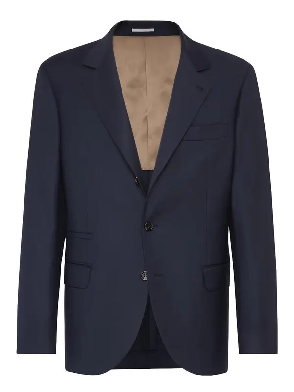 Brunello Cucinelli Twill Blazer - Navy Blue