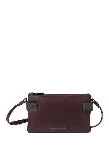 Brunello Cucinelli Essence Mini Shoulder Bag - Burgundy