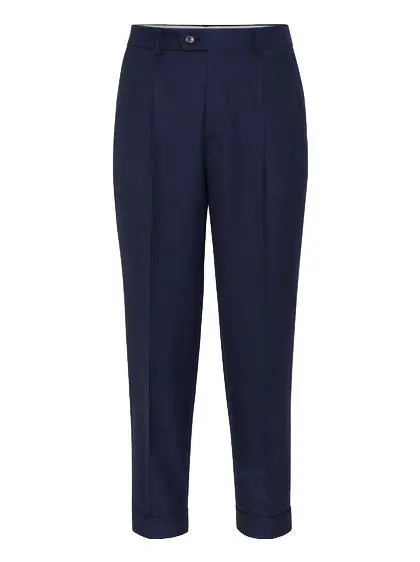 Brunello Cucinelli Prince Of Wales Trousers - Blue