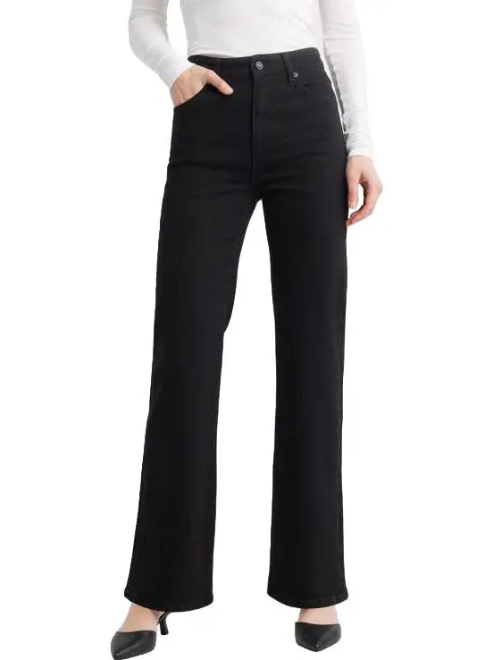 FRAME The Arrow High-waist Relaxed Bootcut Jeans - Black