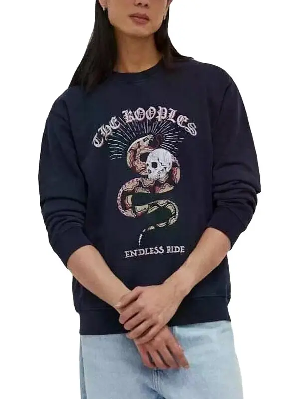 The Kooples Snake Skull Graphic Sweatshirt - Blue