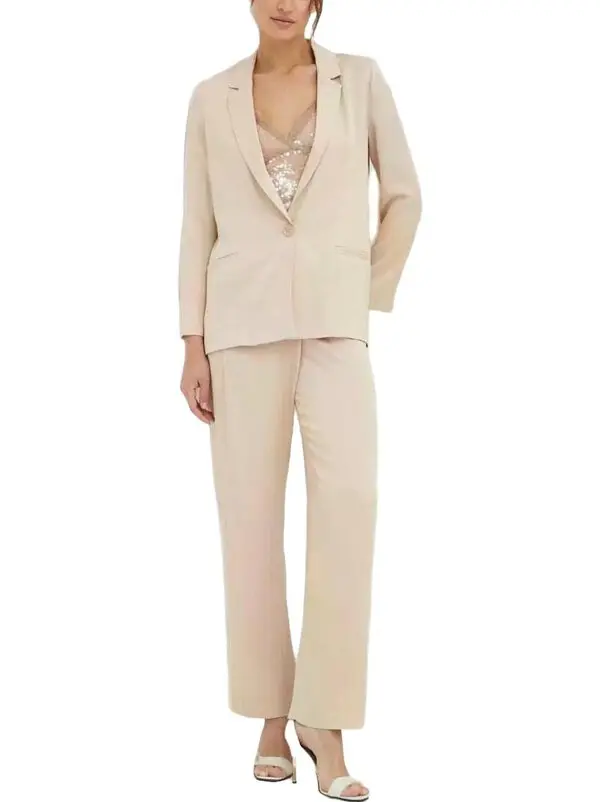 Sisley Notched Single-button Blazer - Neutrals