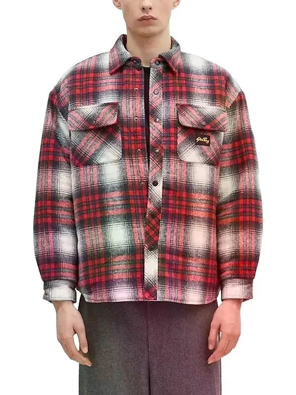 STAN RAY Plaid Shirt Jacket - Red