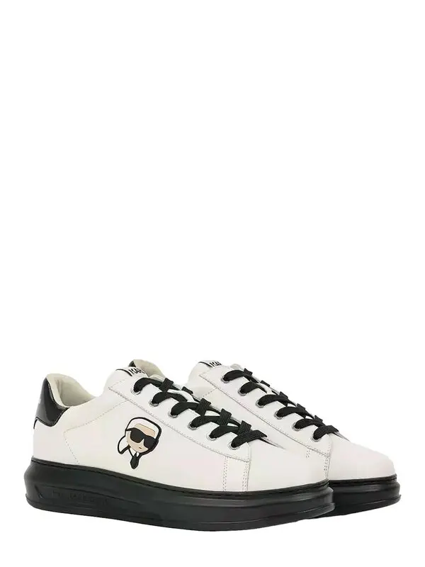 Karl Lagerfeld Logo Platform Sneakers - White