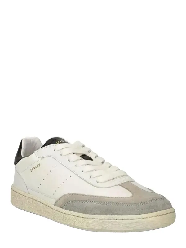 SUMMERY COPENHAGEN Leather Panelled Lace-up Sneakers - Neutrals