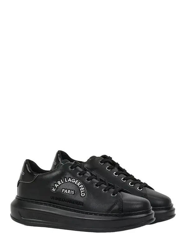 Karl Lagerfeld Logo Platform Sneakers - Black