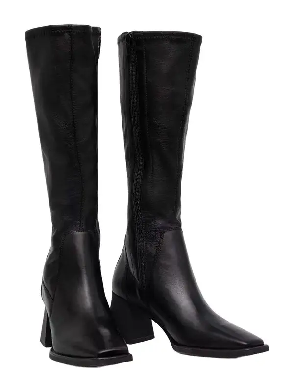VAGABOND SHOEMAKERS 70mm Hedda Square-toe Leather Boots - Black