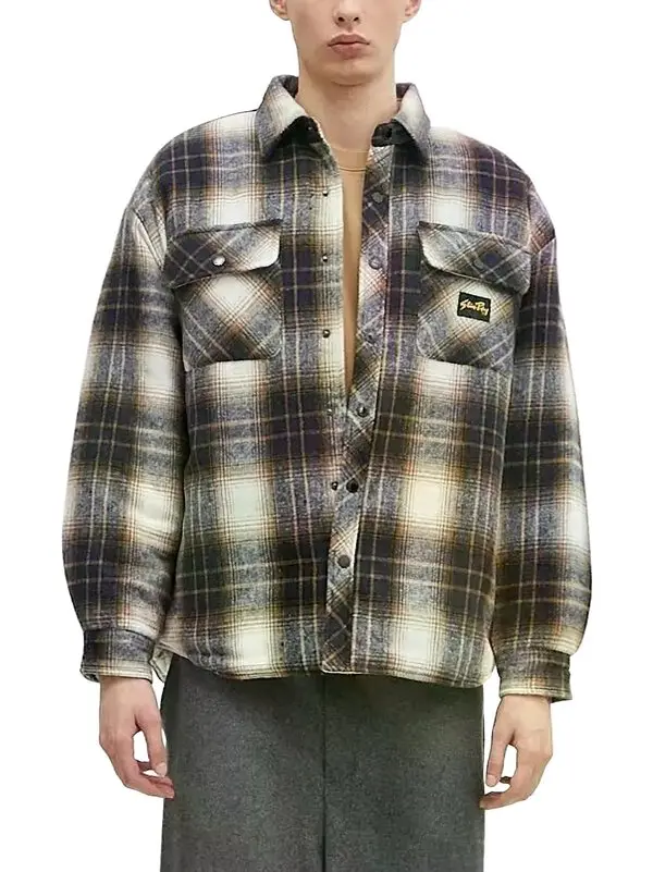 STAN RAY Plaid-pattern Shirt Jacket - Blue