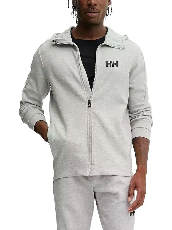 Helly Hansen Logo-detail Zip-up Hoodie - Grey