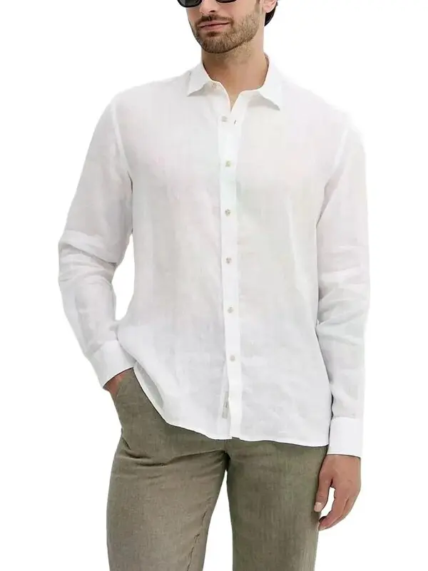 Liu Jo Long-sleeve Linen Shirt - White