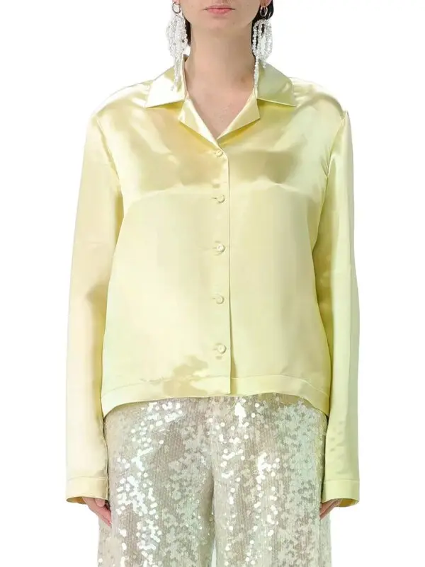 Philosophy Di Lorenzo Serafini Satin Long-sleeve Shirt - Yellow