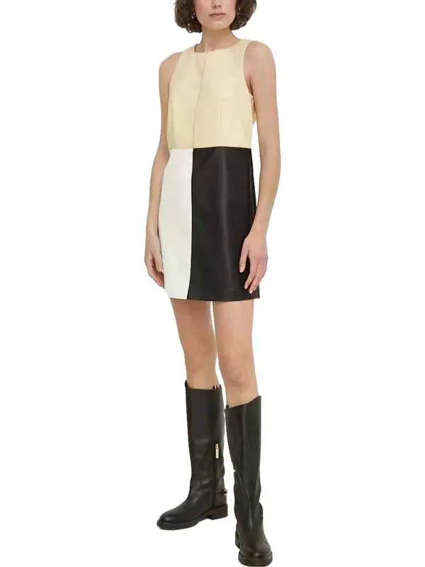 Sisley Colour-block Mini Dress - Neutrals