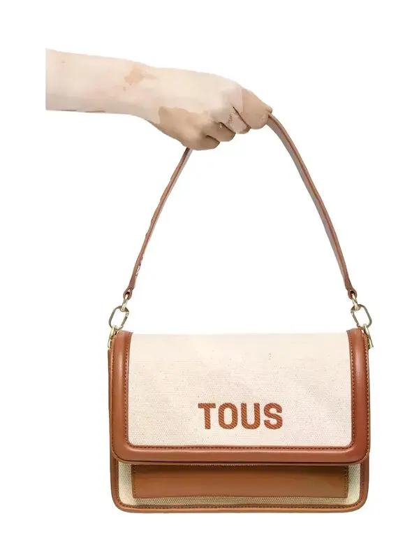 TOUS Leather-trimmed Shoulder Bag - Neutrals