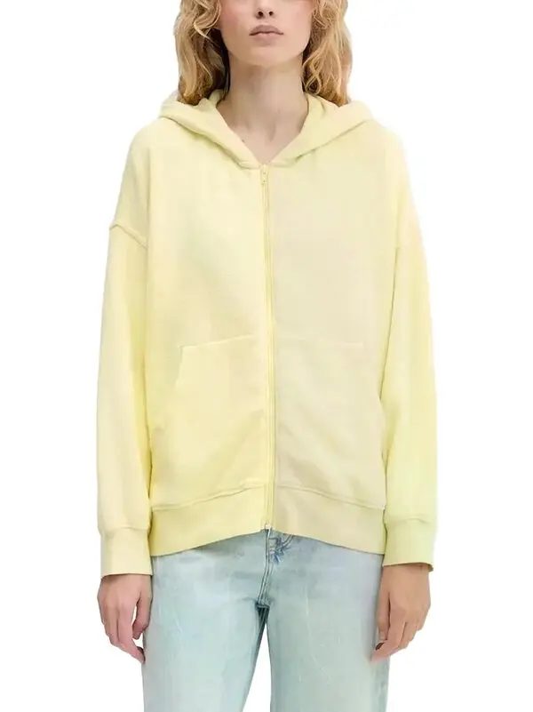 American Vintage Hooded Zip-up Top - Yellow