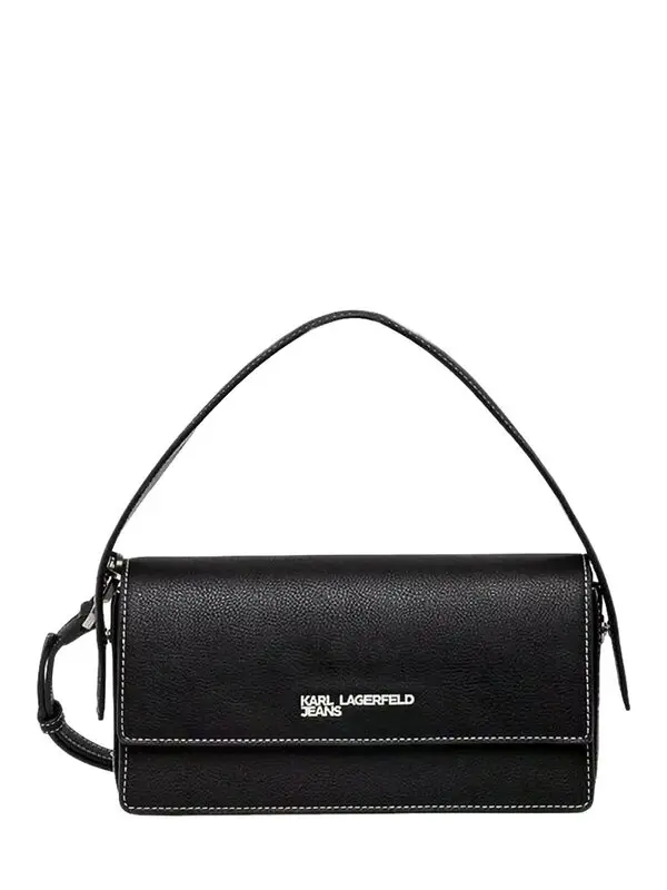 Karl Lagerfeld Logo-plaque Shoulder Bag - Black