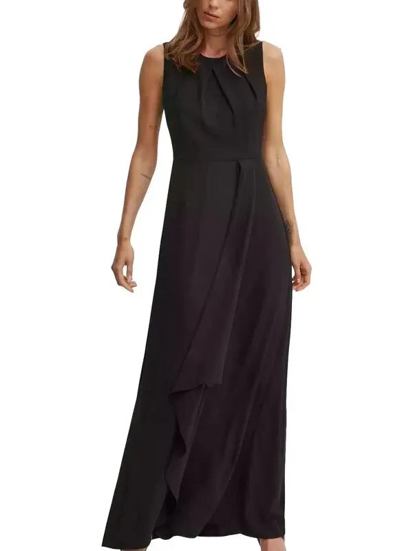 SANDRO FERRONE Pleated Maxi Dress - Black