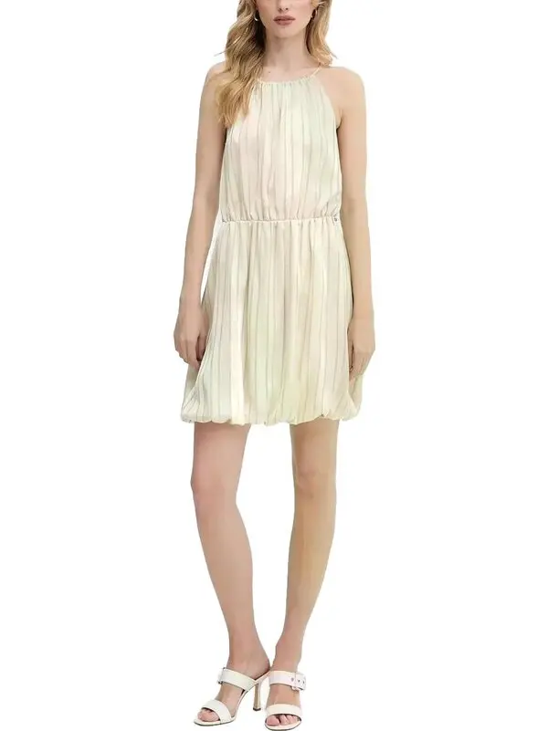 Armani Exchange Striped Halterneck Mini Dress - Neutrals
