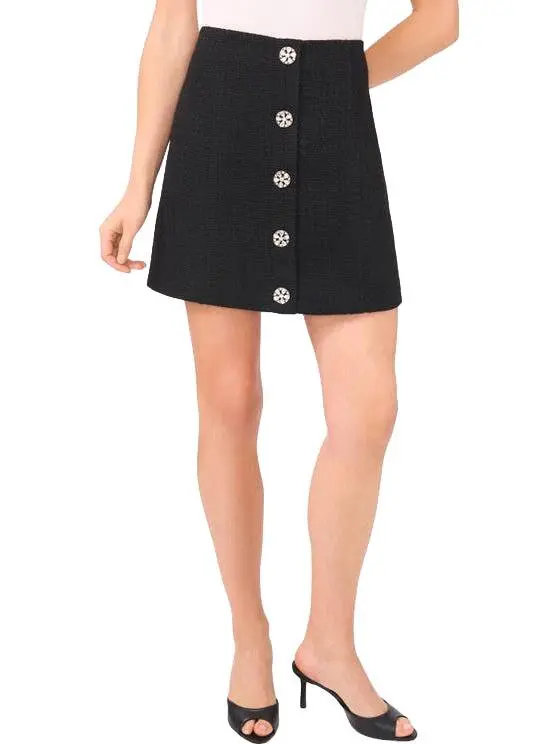CECE DUPRAZ Tweed Mini Skirt - Rich Black
