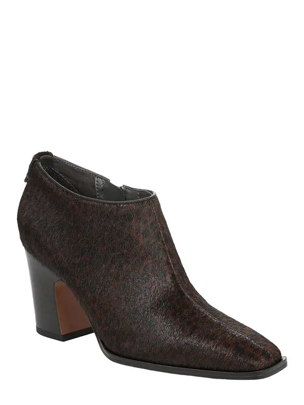 Franco Sarto Leather Ankle Booties - Brown