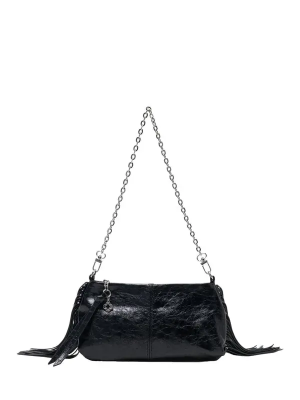 Maje Leather Miss M Clutch - Black