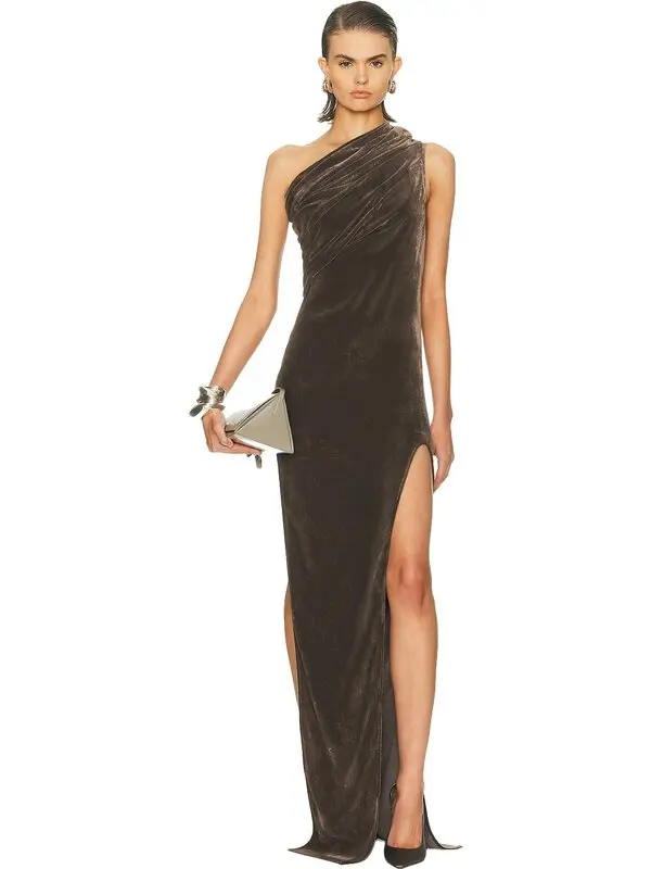 Rick Owens Athena Arrowhead Gown - Darkdust