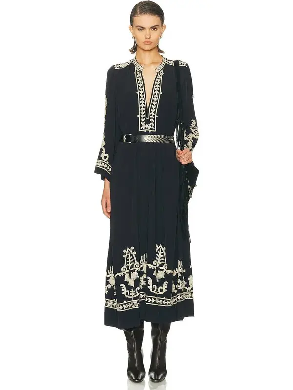 Isabel Marant Feliana Embroidered Dress - Black