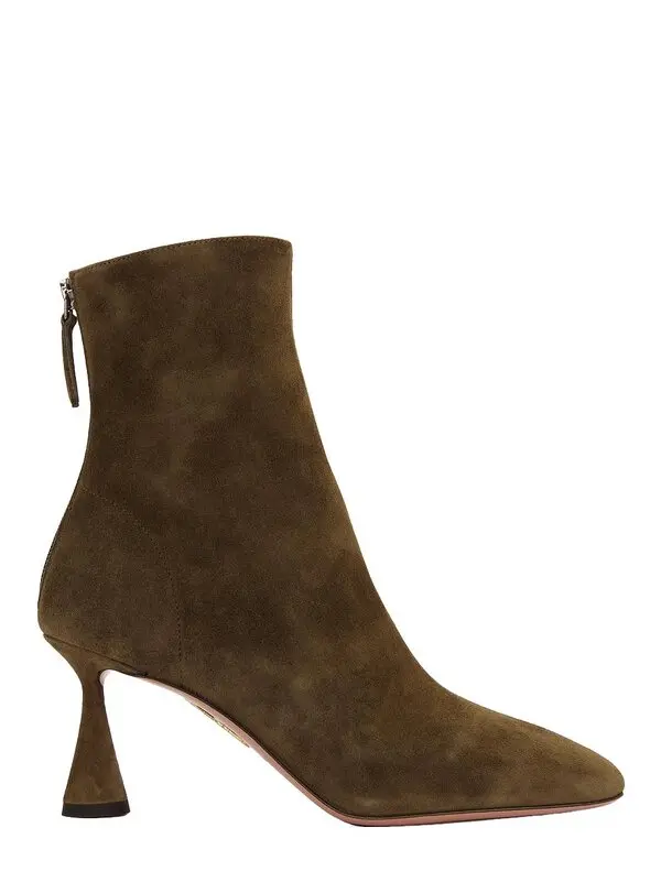 AQUAZZURA Amore 75 Bootie - Moss Green