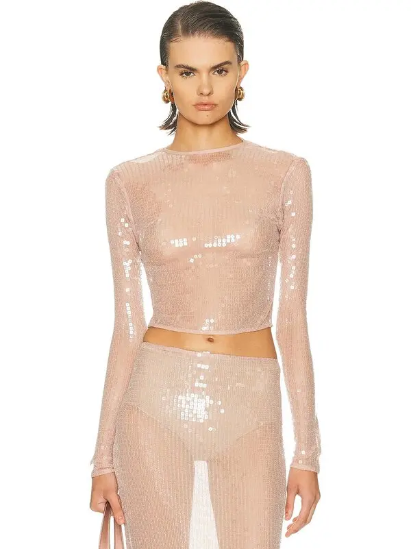 THE NEW ARRIVALS ILKYAZ OZEL Catroux Top - Rose Smoke
