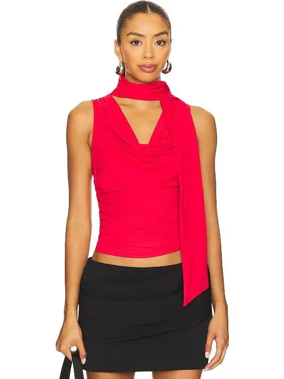 Superdown Amaly Drape Top - Red
