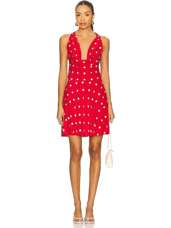 Majorelle Deanna Mini Dress - Cherry Red Polka Dot