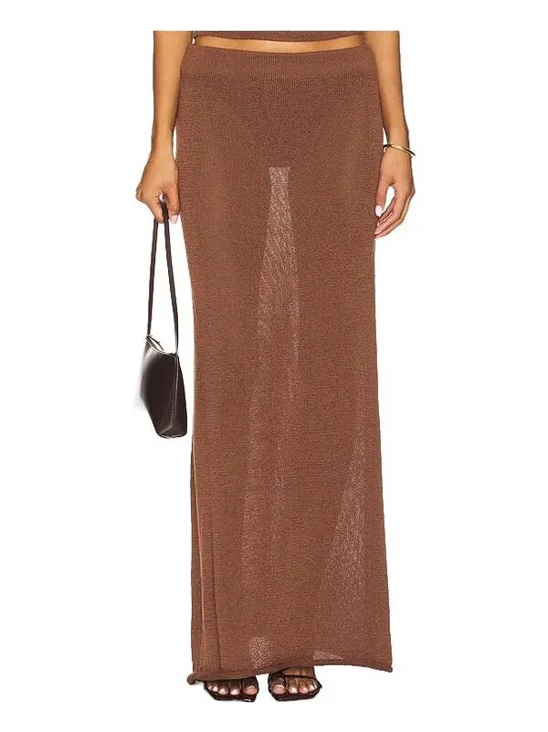 SNDYS Cali Maxi Skirt - Chocolate