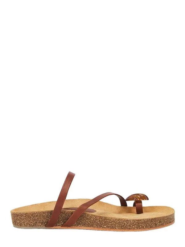 Johanna Ortiz Aztec Horse Sandals - Mocca & Wood