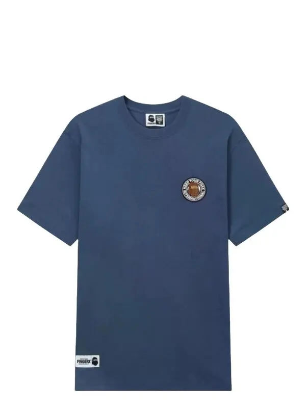 FINGERCROXX Embroidered-logo T-shirt - Blue