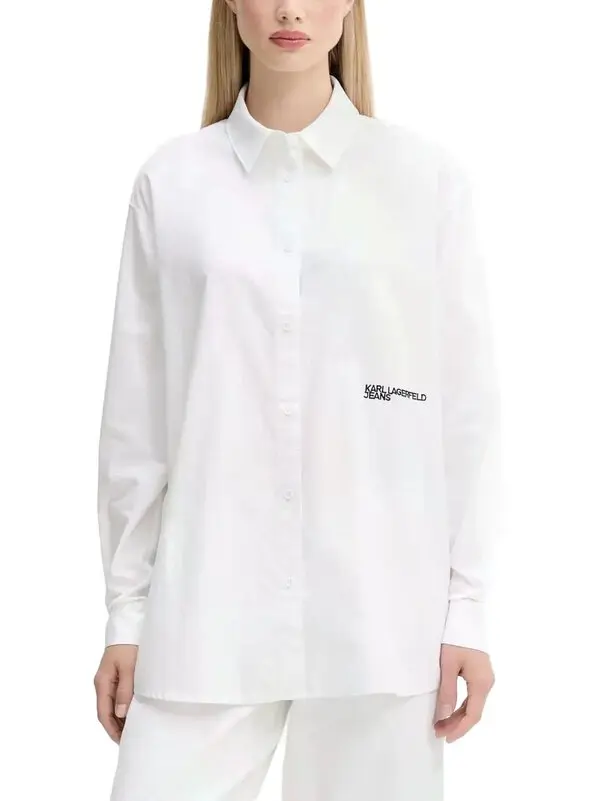 Karl Lagerfeld Logo-embroidered Shirt - White