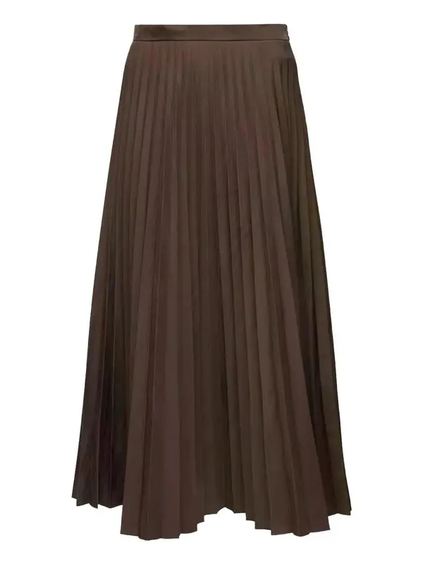 MAISON MARGIELA A-line Pleated Midi Skirt - Brown