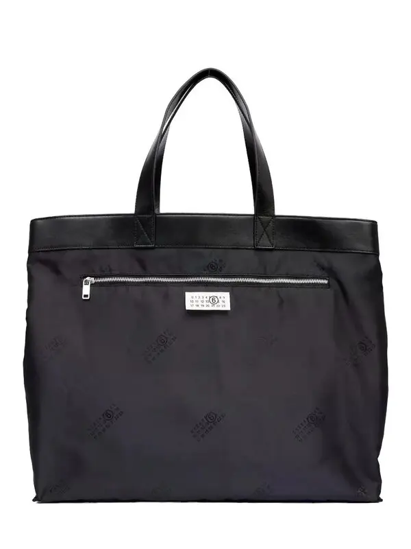MAISON MARGIELA Logo-printed Tote Bag - Black