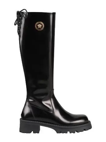 Versace Calfskin Boots - Black