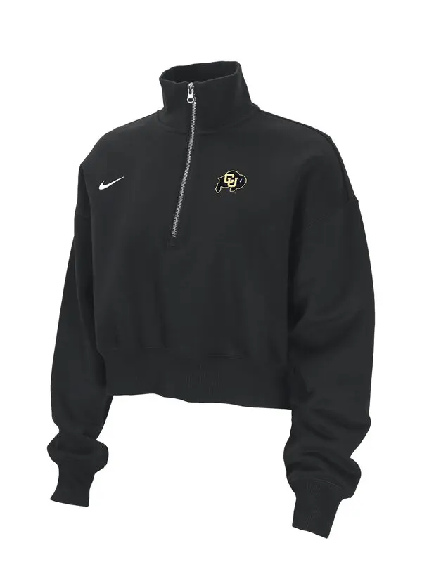 Nike Colorado Phoenix Fleece Cropped 1/4-zip Top - Black
