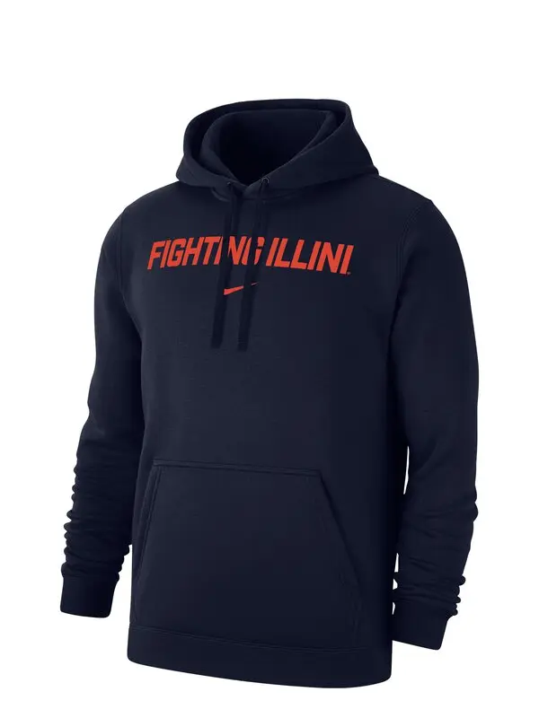 Nike Illinois Club Fleece College Pullover Hoodie - Blue