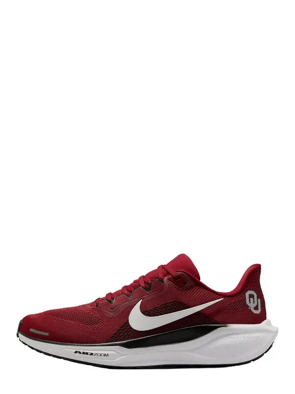 Nike Oklahoma Pegasus 41 College Road Running Shoes - Red