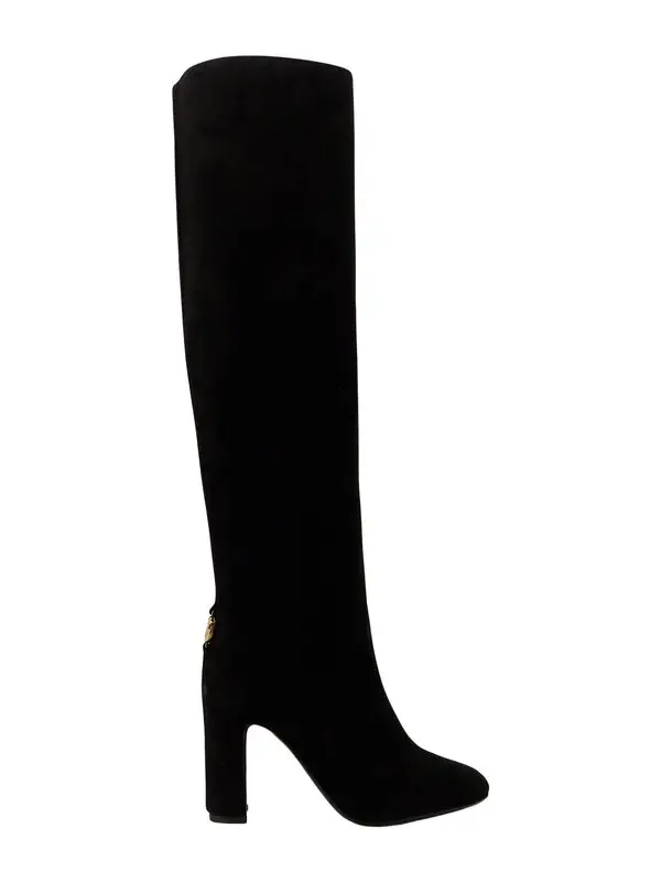 Dolce & Gabbana Suede Knee High Boots - Black